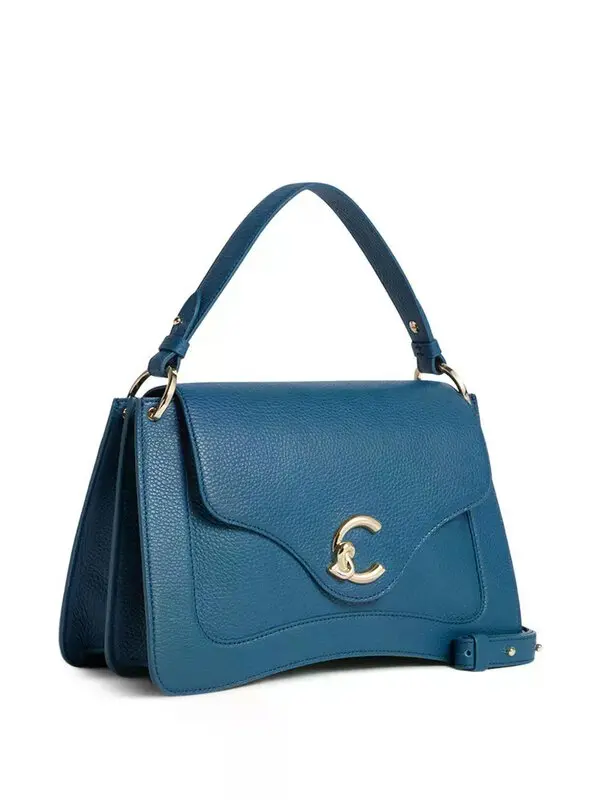 COCCINELLE Medium C-me Logo-detail Shoulder Bag - Blue