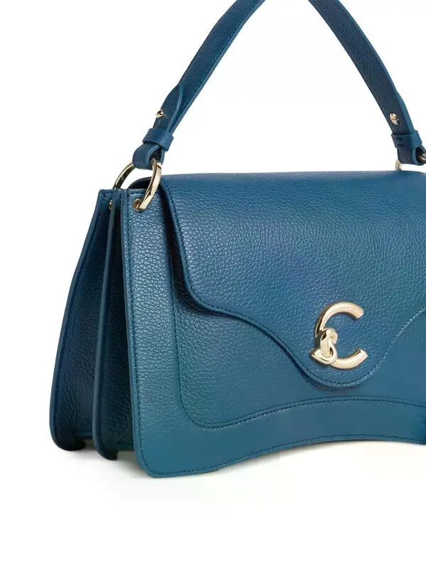 COCCINELLE Medium C-me Logo-detail Shoulder Bag - Blue