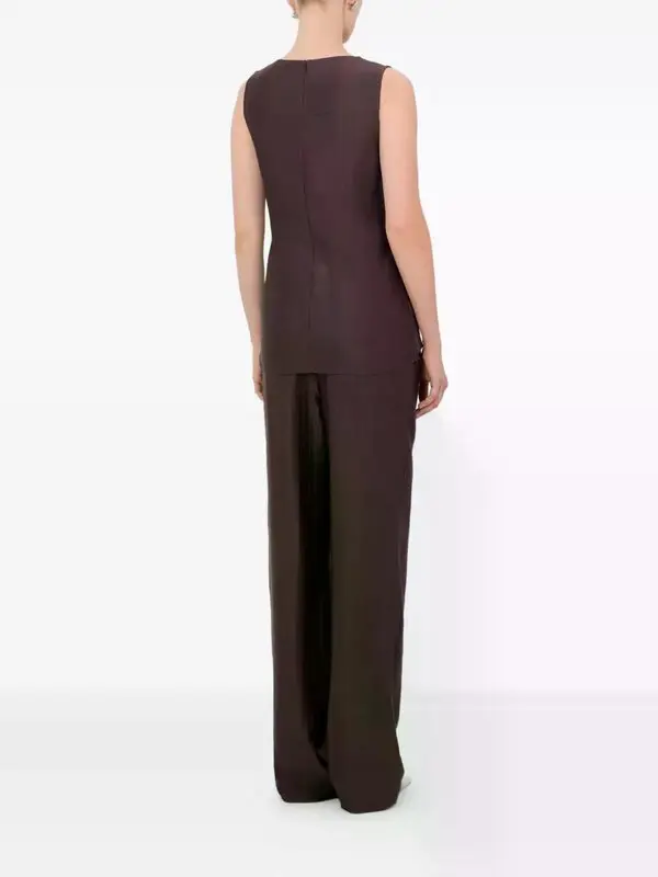 Loulou De Saison Fonda Striped Draped Top - Brown