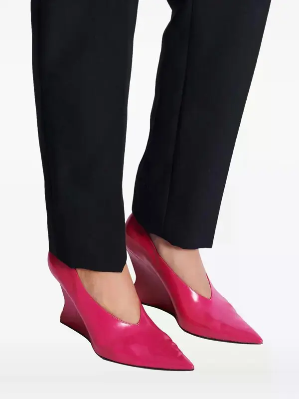 Balmain Wedge Pointed-toe Pumps - Pink