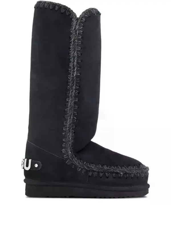 Mou Stitched Boots - Black