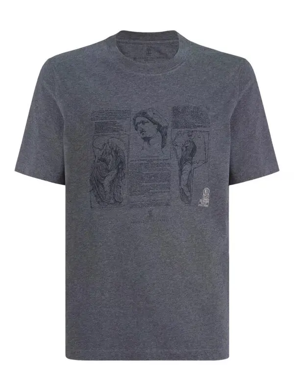 Brunello Cucinelli Graphic-print Crew-neck T-shirt