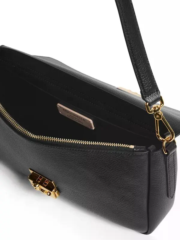 COCCINELLE C-me Lock Turnlock Shoulder Bag - Black
