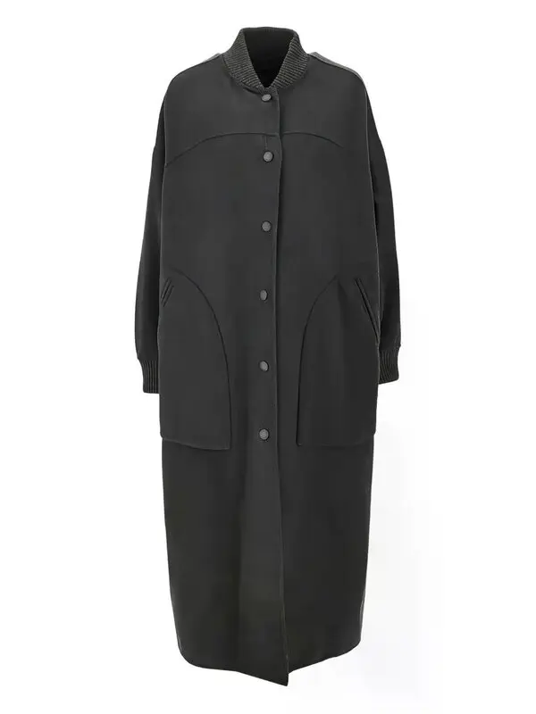 Max Mara Rib-knit Pocket Parka Coat