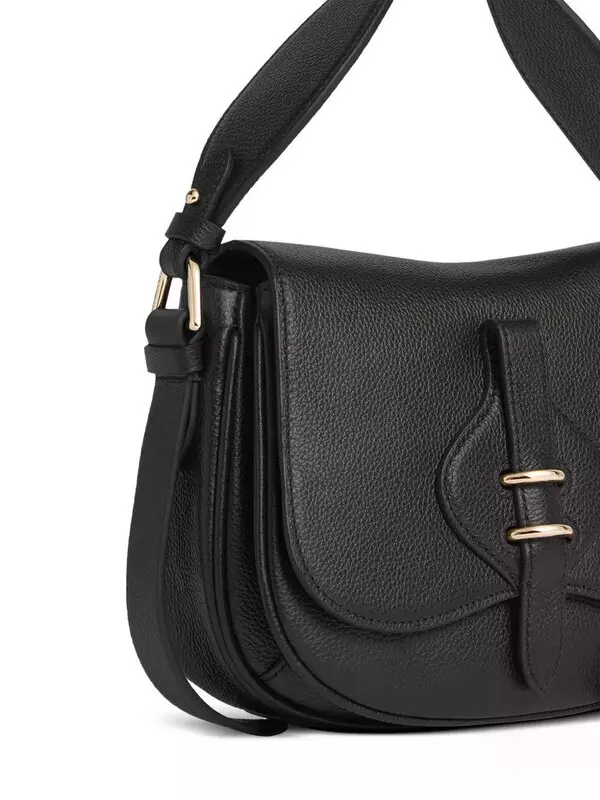 COCCINELLE Mavery Buckle-detail Shoulder Bag - Black