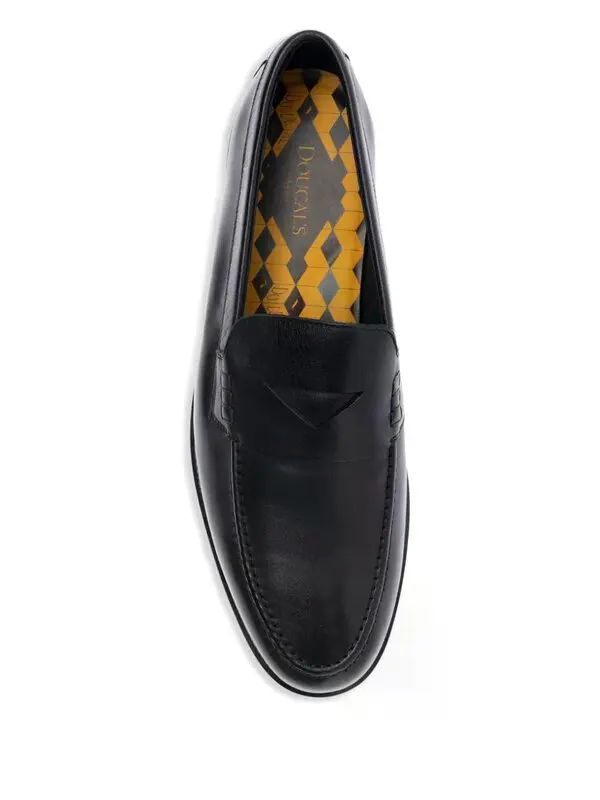 DOUCAL'S Almond Toe Slip-on Loafers