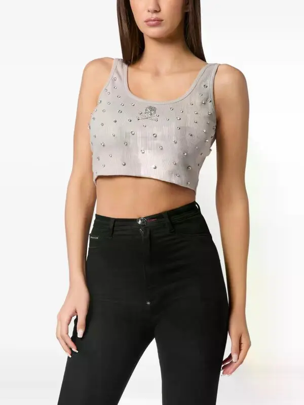 Philipp Plein Rhinestone-embellished Top