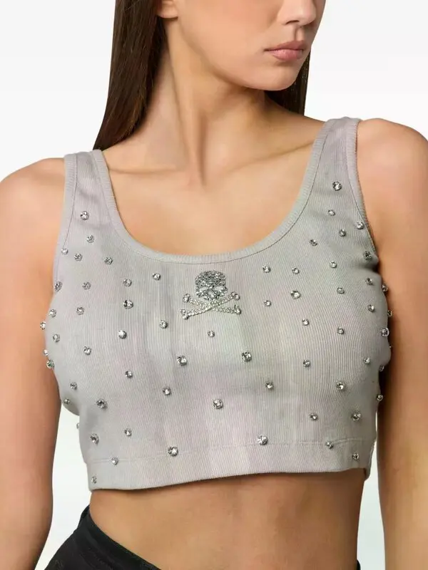 Philipp Plein Rhinestone-embellished Top