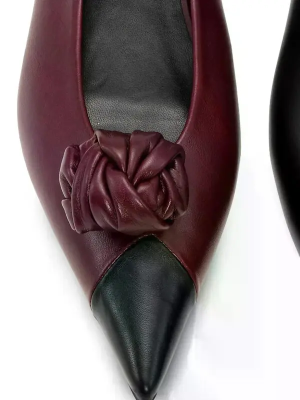 ROTATE BY BIRGER CHRISTENSEN Knot-appliqué Ballet Flats