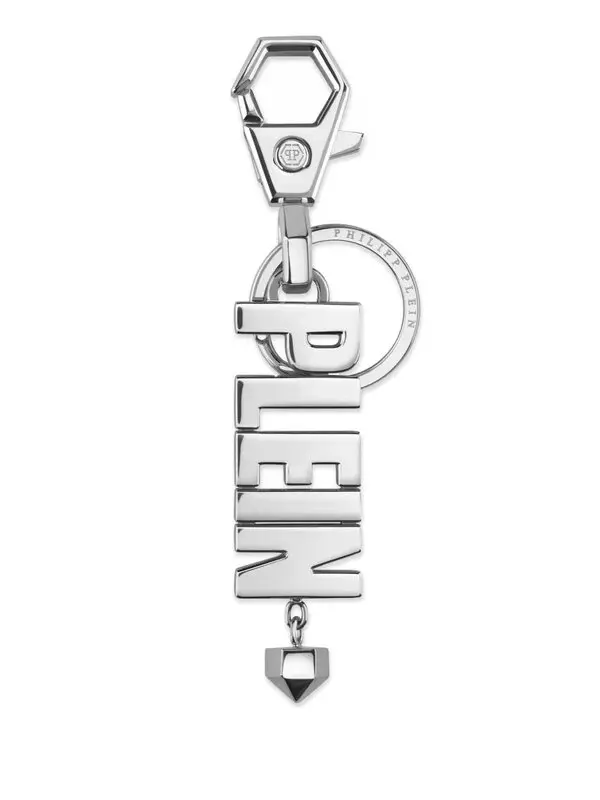 Philipp Plein Stainless Steel Logo Keychain - Silver
