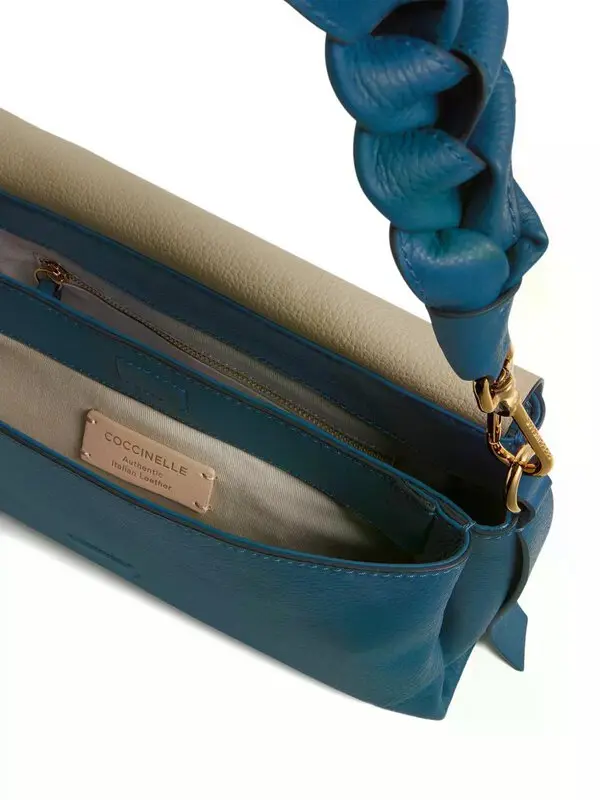 COCCINELLE Small Boheme Braided-handle Shoulder Bag - Blue