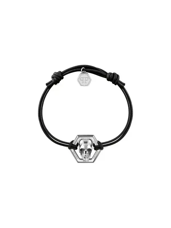 Philipp Plein Friendship Hexagon Skull Bracelet - Silver