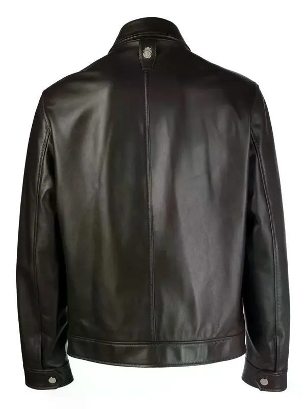 BILLIONAIRE Leather Bomber Jacket