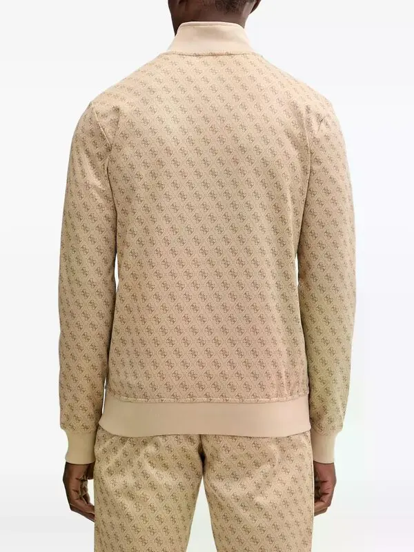 Guess Monogram Zip-fastening Track Jacket - Neutrals