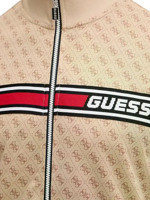 Guess Monogram Zip-fastening Track Jacket - Neutrals