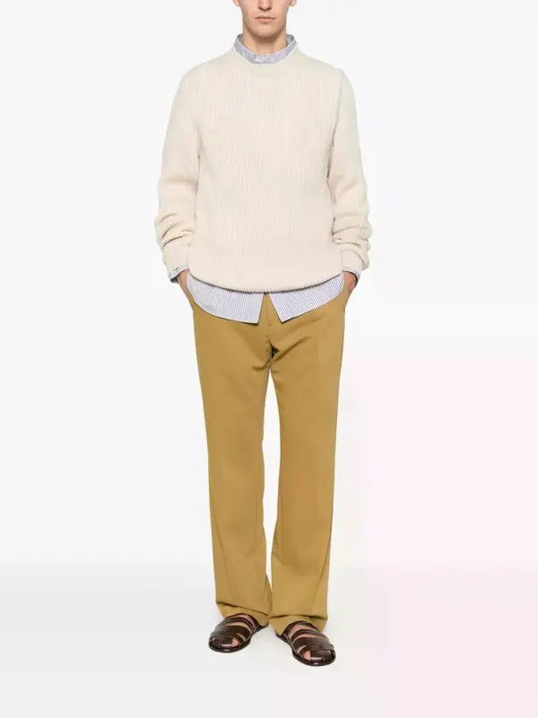 Fendi Logo-embroidered Sweater - Neutrals