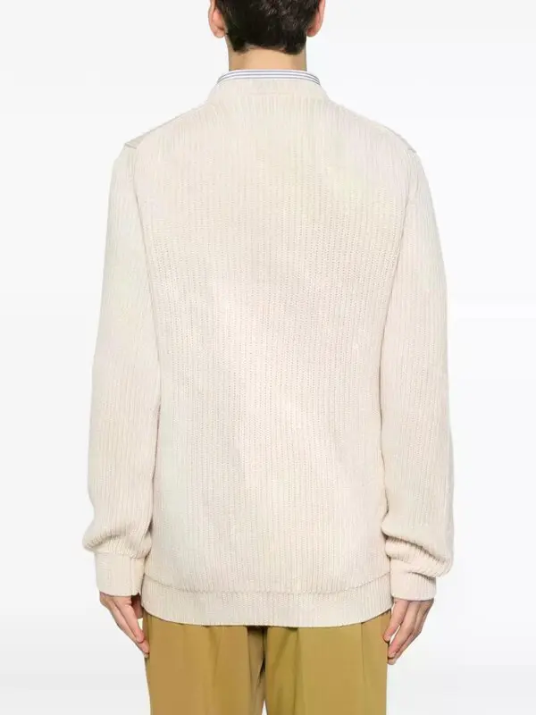 Fendi Logo-embroidered Sweater - Neutrals
