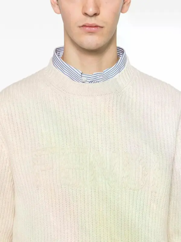 Fendi Logo-embroidered Sweater - Neutrals