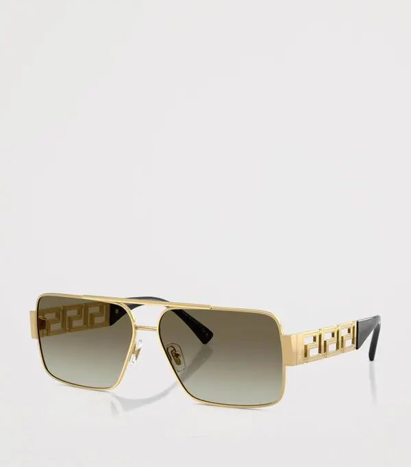Versace Wire-frame Rectangular Sunglasses