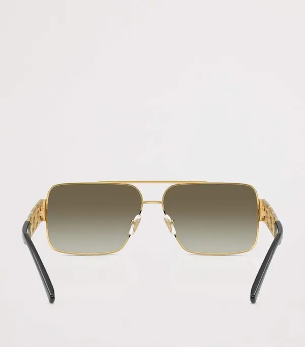 Versace Wire-frame Rectangular Sunglasses