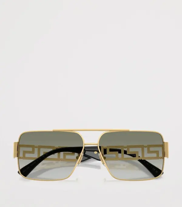 Versace Wire-frame Rectangular Sunglasses