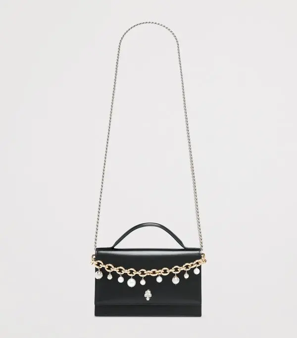 Alexander McQueen Leather Top-handle Bag With Skull Detail - Black