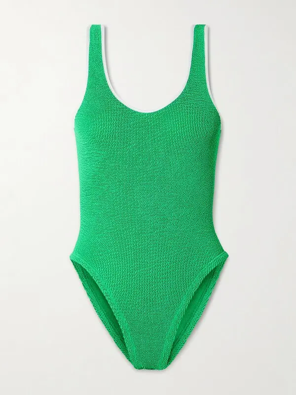 Hunza G Faye Original Crinkle Swimsuit - Green