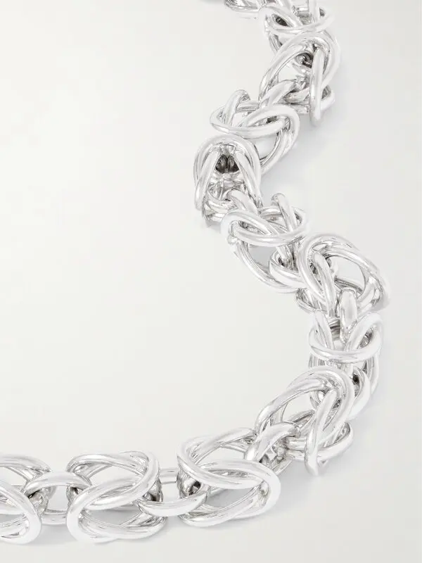TOTEME Byzantine Rhodium-plated Chain Necklace - Silver