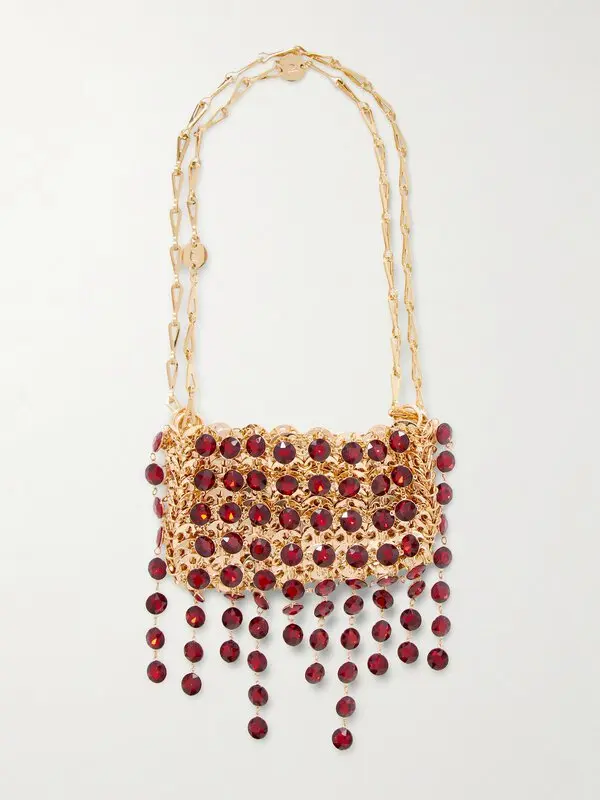 Rabanne Crystal-embellished Chainmail Shoulder Bag