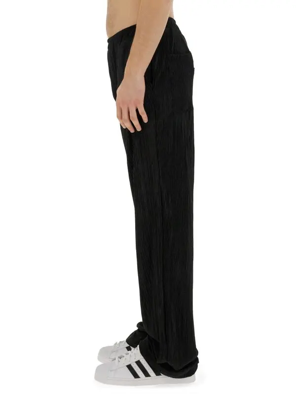 FAMILY FIRST Pleated Relaxed Fit Trousers - Black