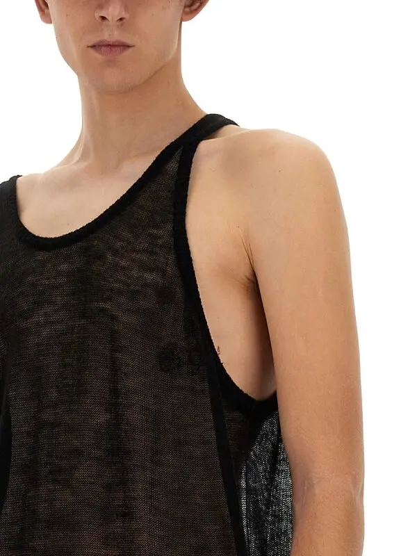 Rick Owens Knitted Tank Top - Black