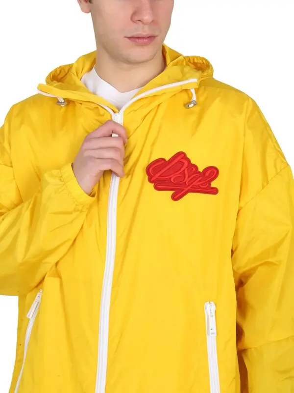 Dsquared2 Jacket With Logo Patch - Orange