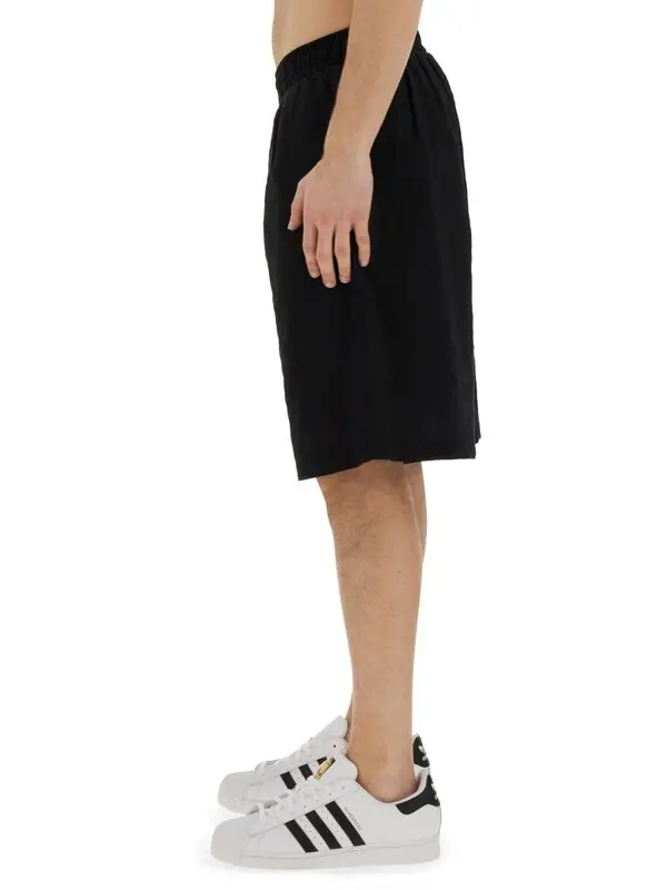 FAMILY FIRST Bermuda With Logo - Black