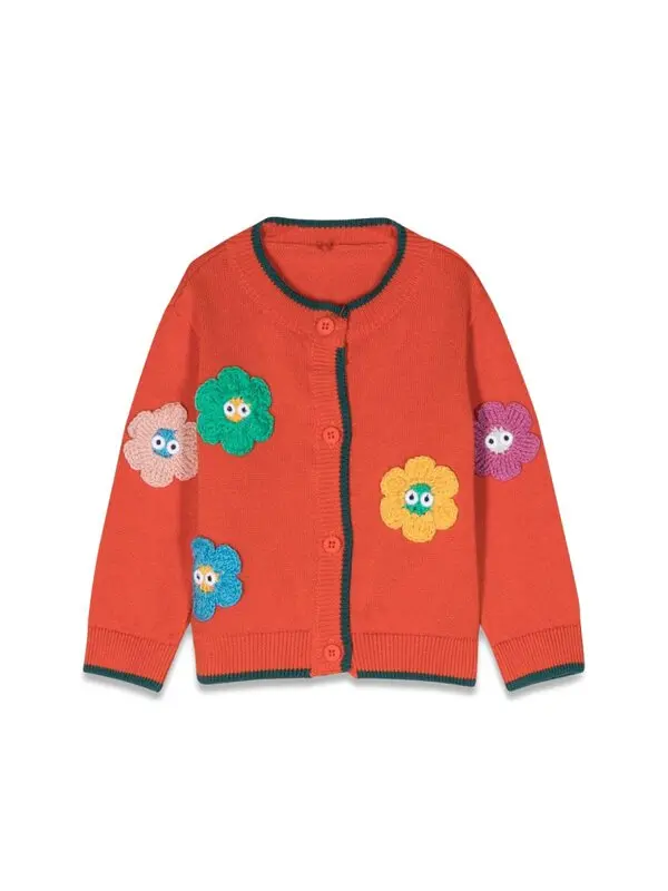 Stella McCartney Cotton Cardigan With Floral Appliqués