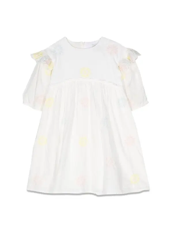 Stella McCartney 3/4 Sleeve Embroidered Dress