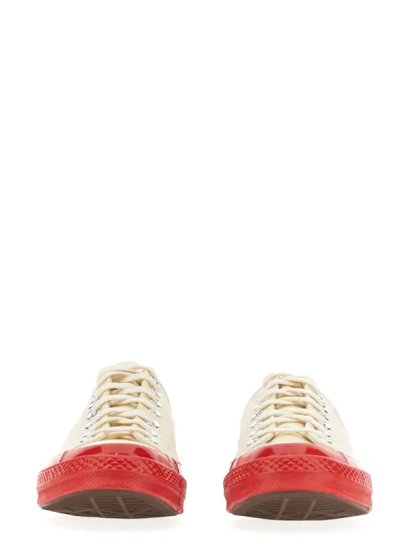 CONVERSE X COMME DES GARONS PLAY Heart Print Low Top Sneaker - White