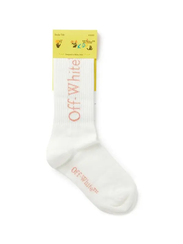 Off-White Bookish Long Socks - White