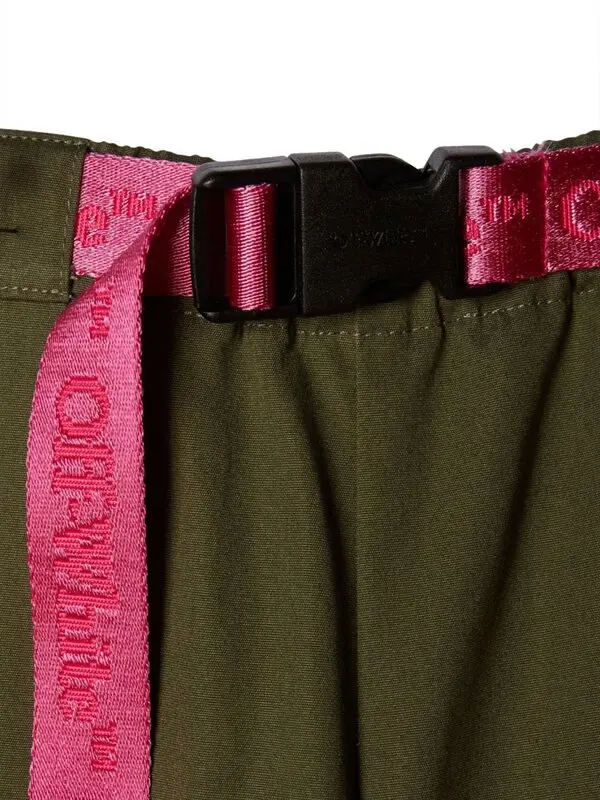 Off-White Cotton Cargo Pant - Multicolour