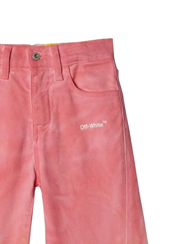 Off-White Wide Leg Pant - Multicolour