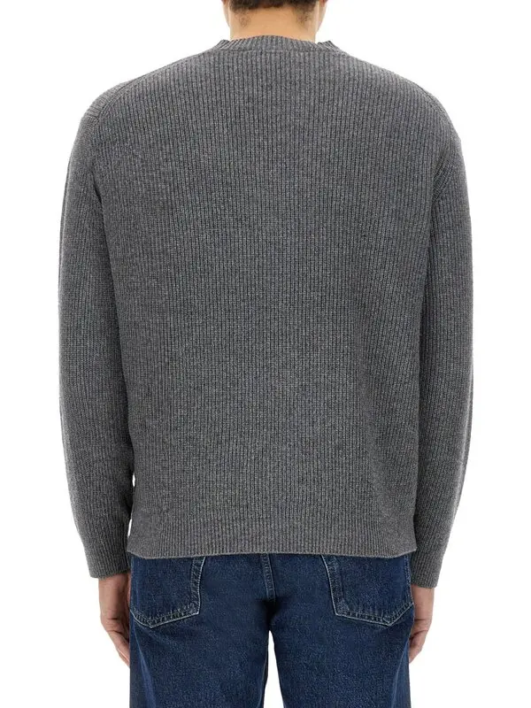 Maison Kitsuné Ribbed Cardigan - Grey