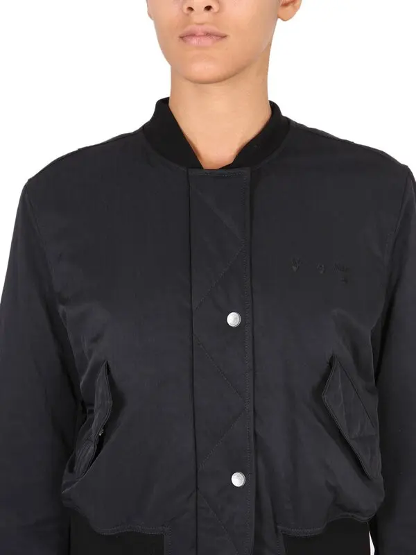 Off-White Bomber Jacket With Logo Print