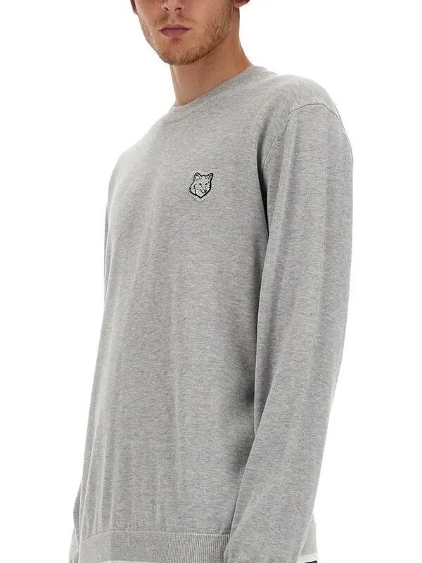 Maison Kitsuné Fox Head' Jersey - Grey