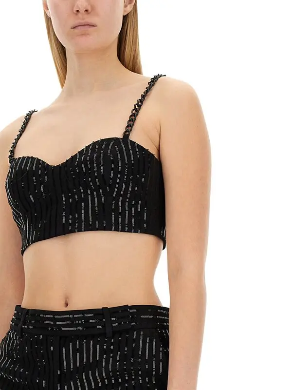 Michael Kors Crepe Bustier Top