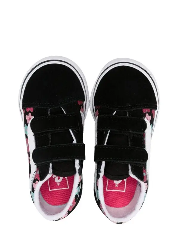VANS Old Skool V Glitter Flower Power Sneakers