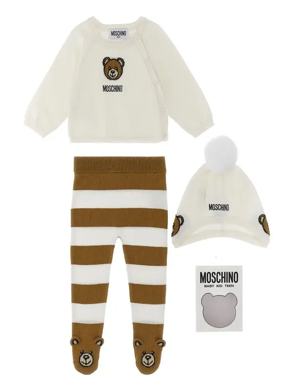 Moschino Jersey, Pant And Shirt Set - White