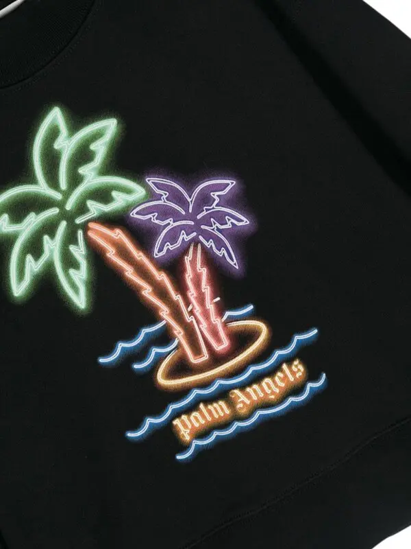 Palm Angels Neon Palms Crewneck