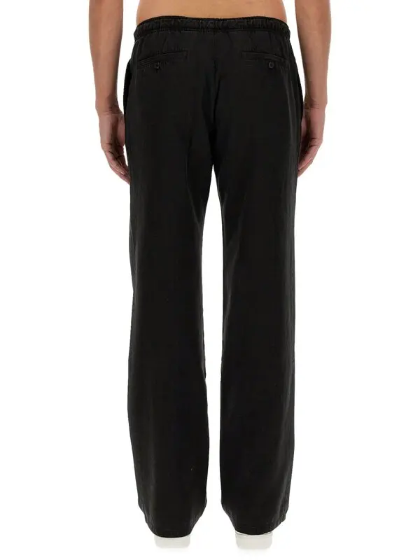 Palm Angels Relaxed Fit Pants With Logo - Black