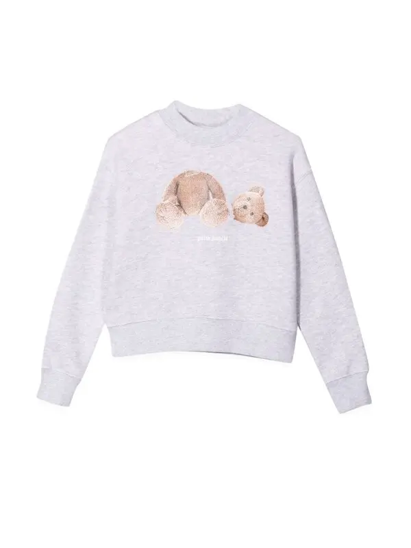 Palm Angels Bear Printed Sweatshirt - Grey