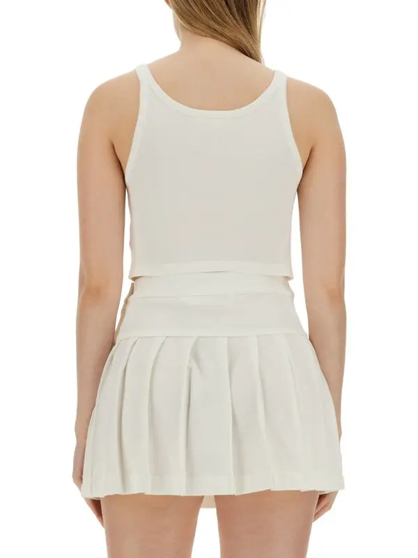 Palm Angels Tank Top With Logo - White