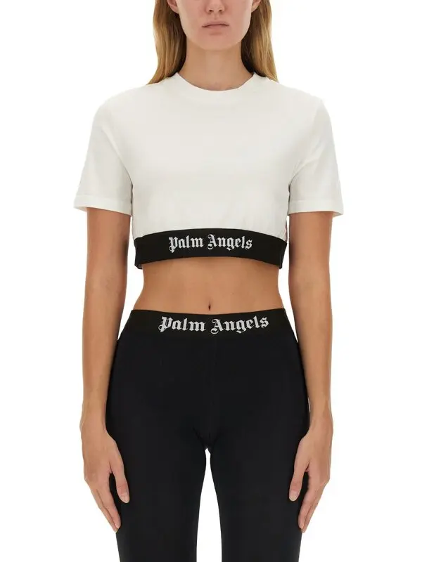 Palm Angels T-shirt With Logo - White